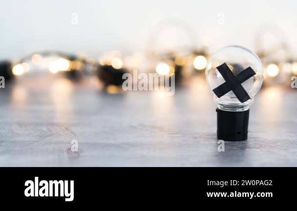 decision making conceptual video, bad idea rejected and crossed out ...