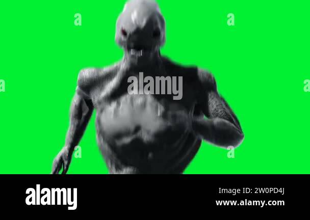 Scary monster animation. Phisical, motion, blur. Realistic 4k animation ...