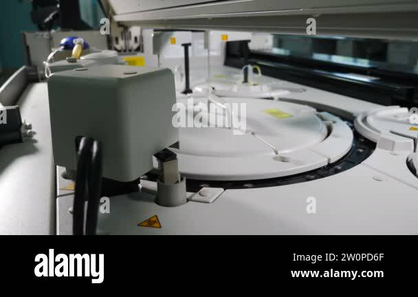 Health concept. Professional medical device does human blood analysis ...