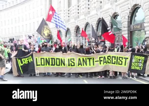 Anti fascist protesters rally Stock Videos & Footage - HD and 4K Video ...