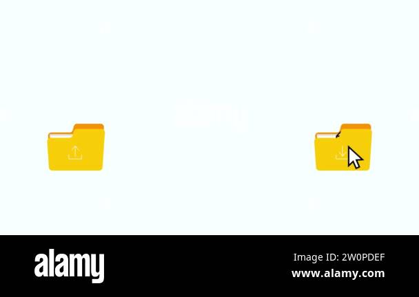 File transfer animation, Computer to Laptop File transfer, zip file ...
