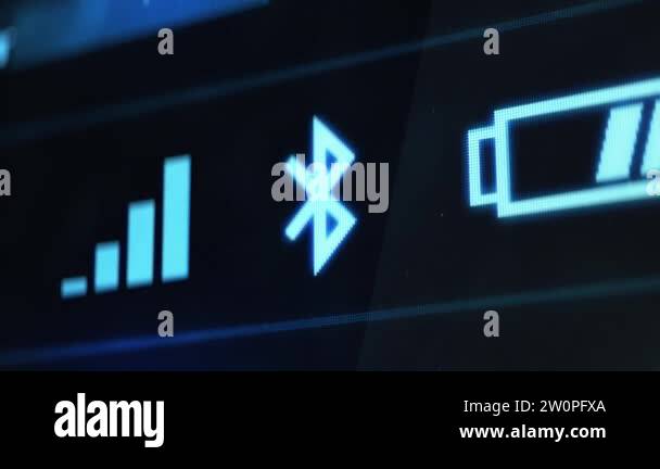 Bluetooth on, connecting devices, icon blinking in taskbar. Wireless ...