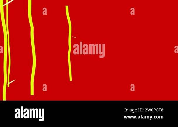 Bounce Spring Scale And Slide Animation Of Yellow Bamboo Jungle Forming ...