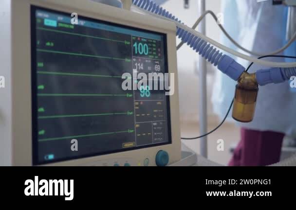 monitoring vital sign of patient under anesthesia in operating room ...