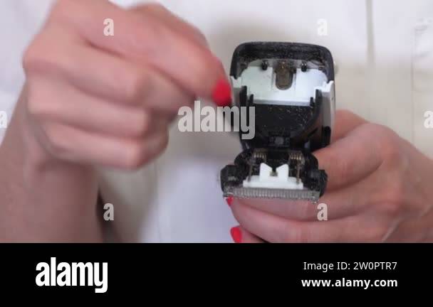 Female barber cleaning hair clipper Stock Videos & Footage - HD and 4K ...