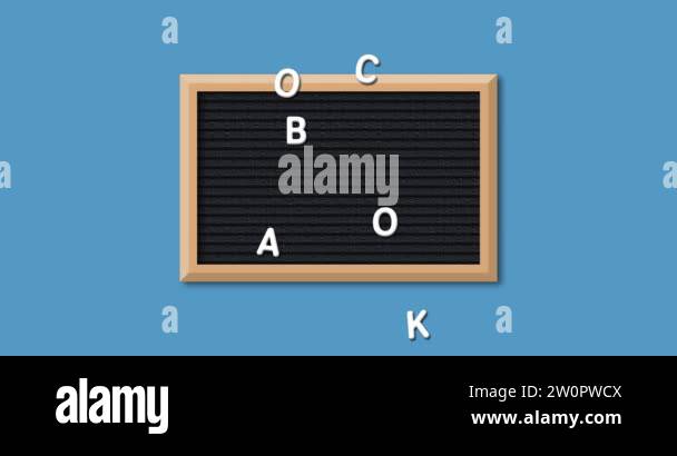 Animation of the words Back To School formed in white letters on a ...