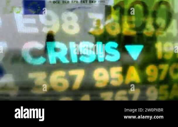 Crisis, recession, stock markets down, financial stagnation, global ...