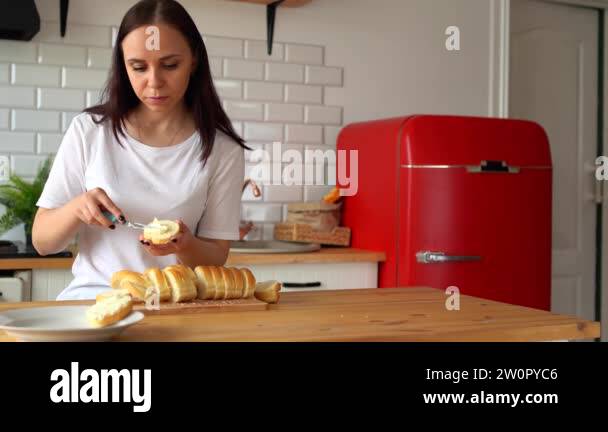 Biting bread woman Stock Videos & Footage - HD and 4K Video Clips - Alamy