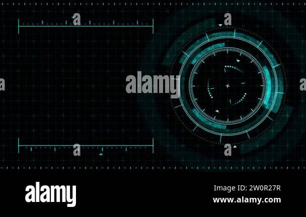 Futuristic game target. Aiming and military. Aim of sniper weapon.Neon ...