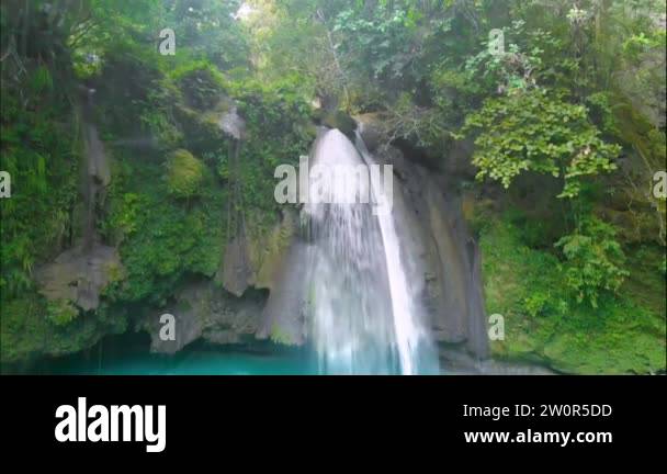 Kawasan Falls on Cebu Island, Philippines. Beautiful waterfall in ...