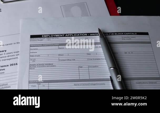 Resume application form on Stock Videos & Footage - HD and 4K Video ...