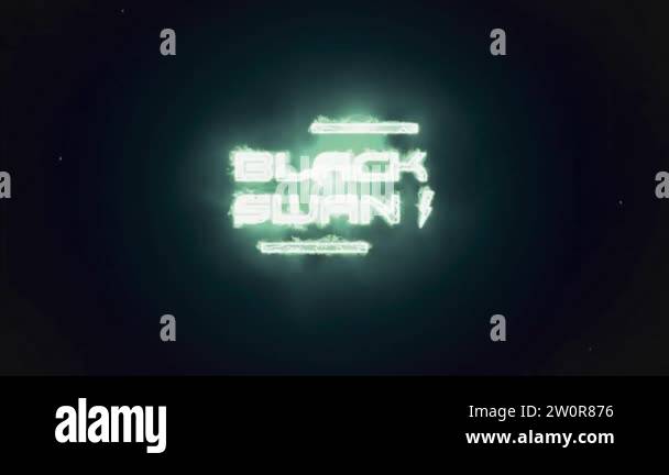 Black Swan Looped infinite text animation with magic fire burn effect ...