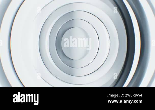 Beautiful Abstract White Circles Waving Seamless Background. Looped 3d ...