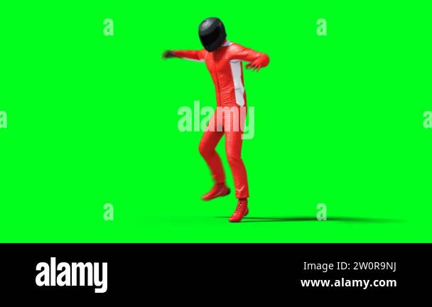 Racer car animation. Phisical motion blur. Realistic green screen 4k ...