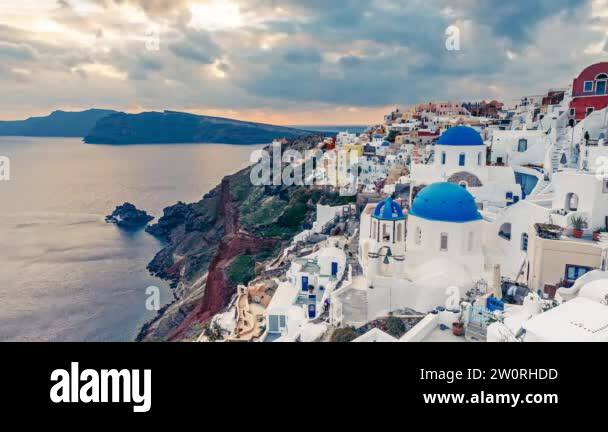 Traditional churches skyline oia Stock Videos & Footage - HD and 4K ...