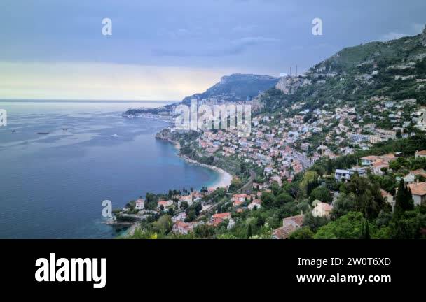 8K Between The Sea And The Mountains, Beautiful Aerial View Of ...