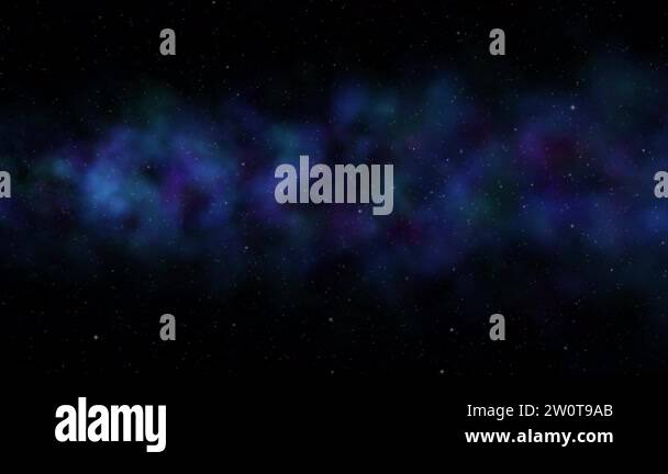Abstract background flying pass through the milky way galaxy with stars ...