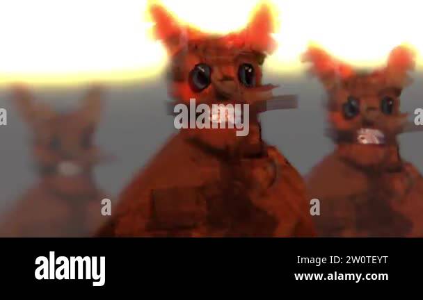 Weird rabbit creatures shifting face genetically modified horror ...