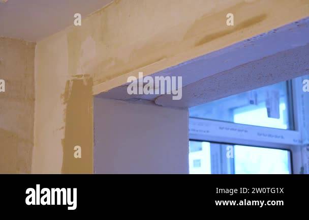 plaster process, plastering of wall, plastering of drywall ...
