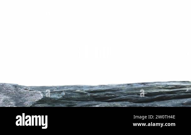 Close up Move the camera angle from left to right, Rock on White ...