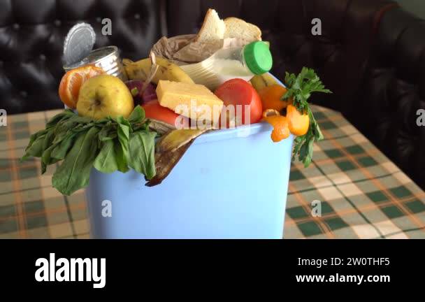 Food Loss and Waste Reduction. Leftovers from a meal, expired food ...