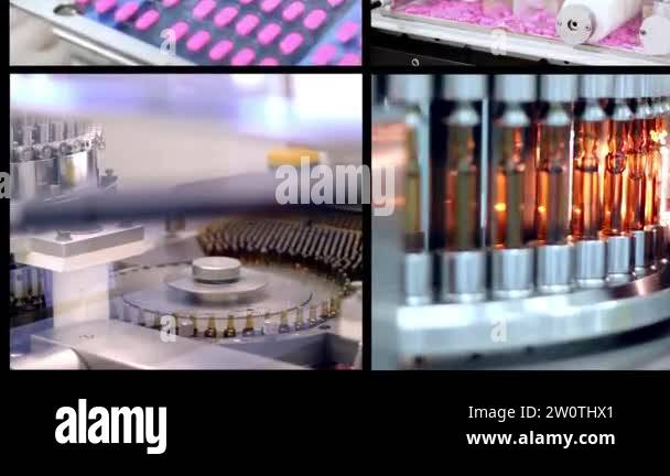 Pharmaceutical Machines for Drug Manufacturing Conceptual Video Wall ...