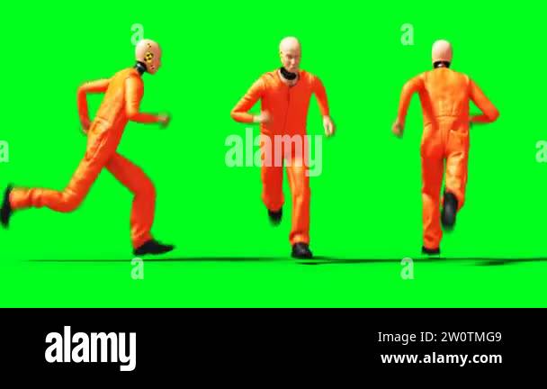 Dummy Animation Test Drive Phisical Motion Blur Realistic 4k Animation Green Screen Stock 