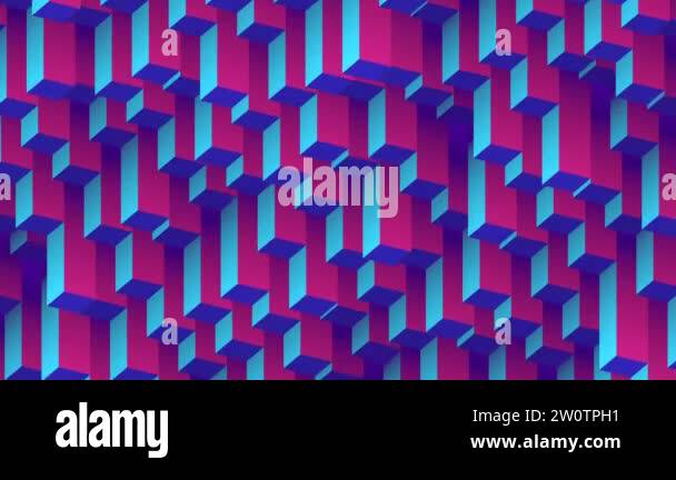 Cubes pattern motion graphic design. Seamless loop animation. 3d render ...
