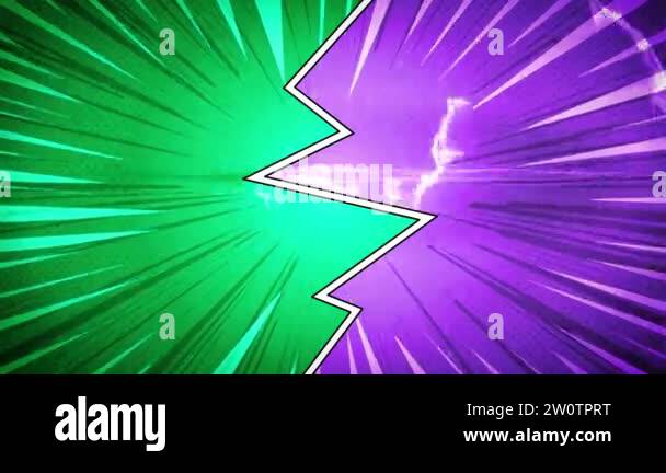 Comic Book Action Layout Background With Power Fx/ 4k animation of a ...