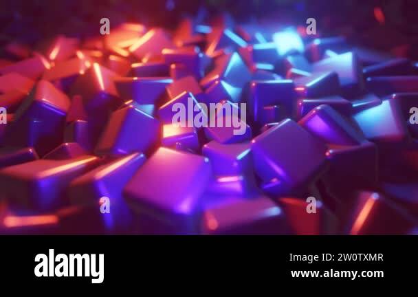 Abstract 3d Rendering Of Geometric Cubes Shapes Modern Background Colorful Wave Gradient