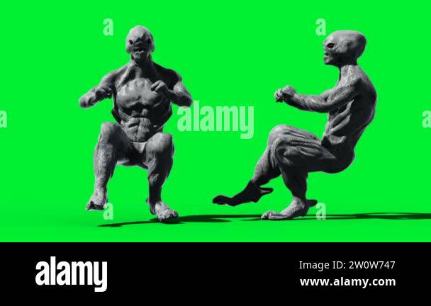 Scary monster animation. Phisical, motion, blur. Realistic 4k animation ...