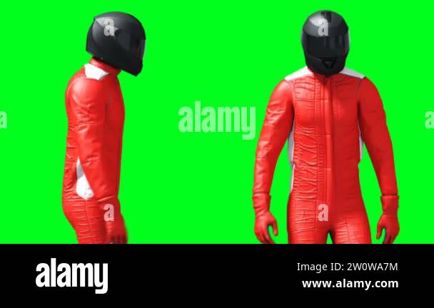 Racer car animation. Phisical motion blur. Realistic green screen 4k ...