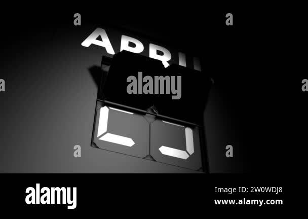 April 30 date digital calendar Stock Videos & Footage - HD and 4K Video ...