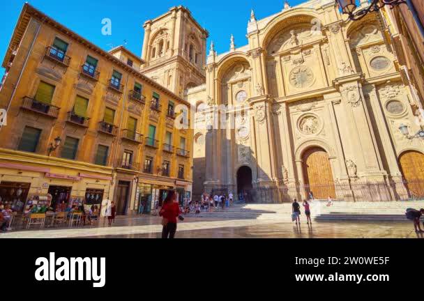 GRANADA, SPAIN - SEPTEMBER 27, 2019: Plaza de las Pasiegas square in ...