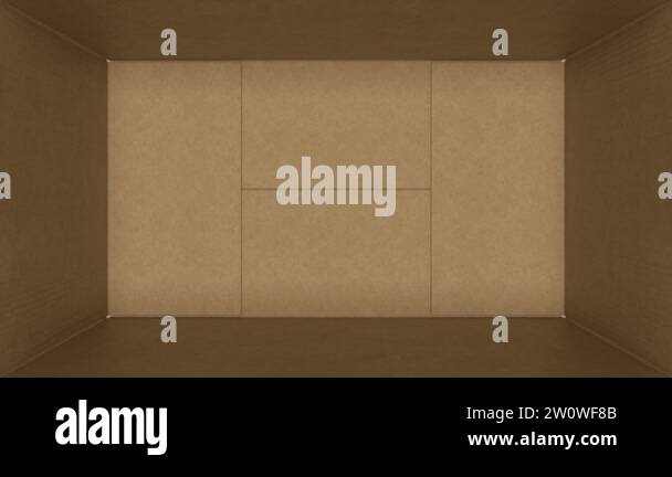 Beautiful Opening Cardboard Box on White Background with Green Screen ...