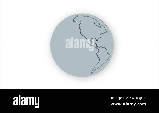 Spinning world globe 4k animation on blurry background Stock Video ...