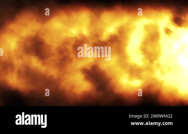 Shockwave Power Fire Meteor Comet/ 4k animation of a powerful fire ...