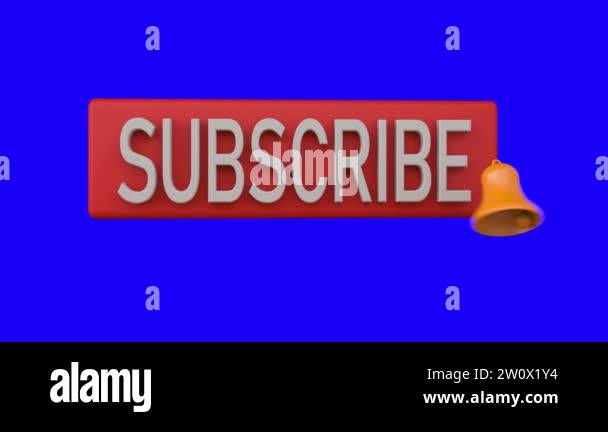 3D animation - Loopable subscribe button with an animated notification ...