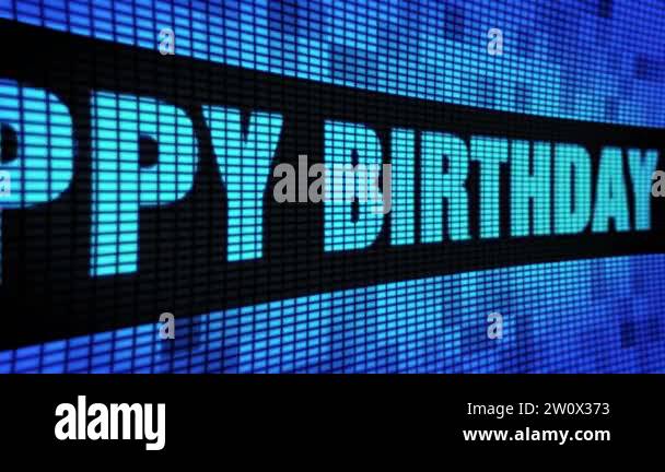 2nd Happy Birthday Side Text Scrolling LED Wall Pannel Display Sign ...