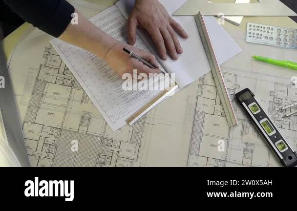 Executive architect drawing sketch Stock Videos & Footage - HD and 4K ...