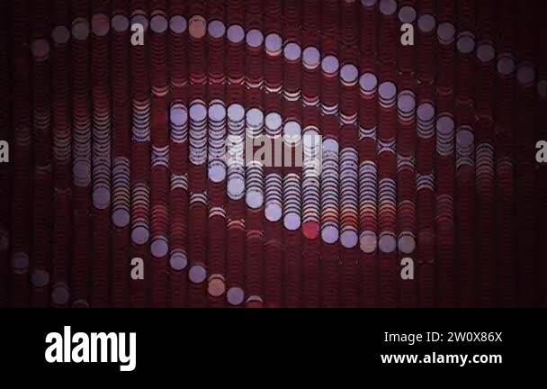 A Computer Generated Animation Of Small Circles Moving Vertically To Create A Pulsing Motion