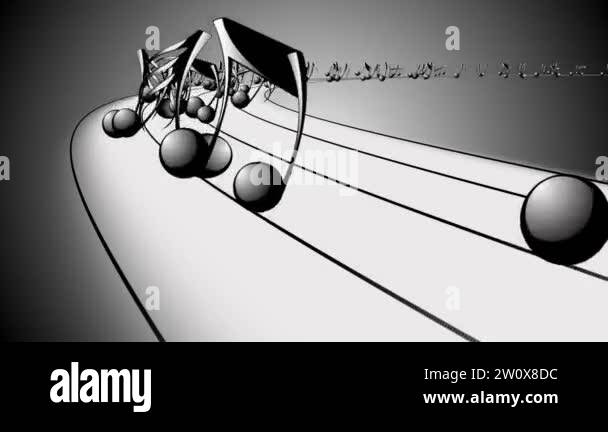 Animated background with musical notes, Music notes flowing, flying ...