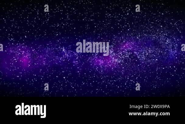 Galaxy in Deep Space. Spiral galaxy, animation of Milky Way. Flying ...