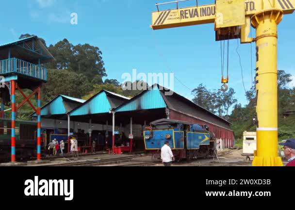 Coonoor, Tamil Nadu, India - Circa December 2019. View of Coonoor train ...