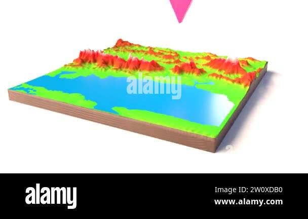 3d illustration map route Stock Videos & Footage - HD and 4K Video Clips - Alamy