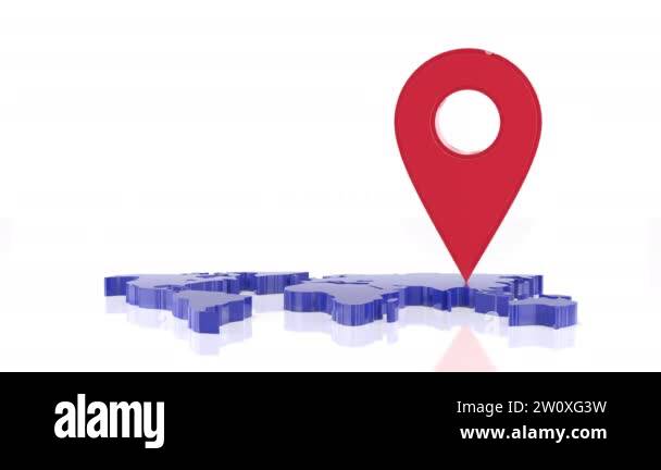 3d location on map Stock Videos & Footage - HD and 4K Video Clips - Alamy