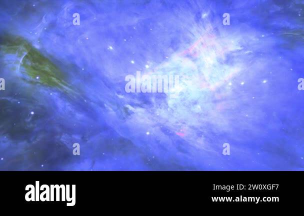 Blue 3D Space background. Moving stars rotation nebula Stock Video ...