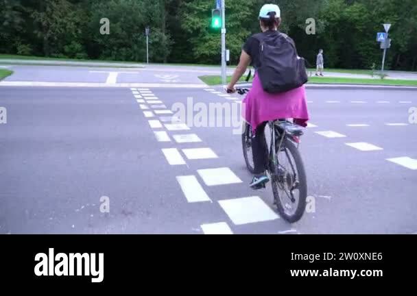 Cyclist on pedestrian crossing Stock Videos & Footage - HD and 4K Video ...