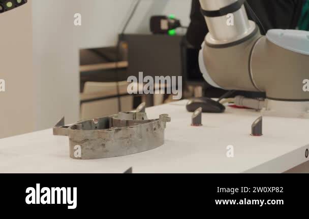 Optical CMM 3D scanner on automatic arm scanning complex surface detail ...