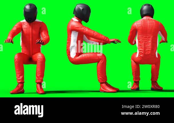 Racer car animation. Phisical motion blur. Realistic green screen 4k ...